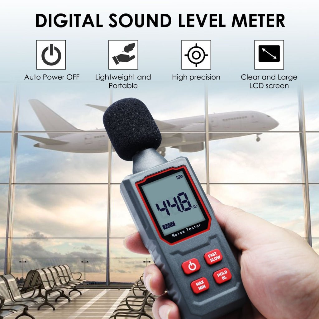 SLM-411 Digital Sound Level Meter 30~130 dBA Decibel Meter Capacitive Microphone Sensor dB ...