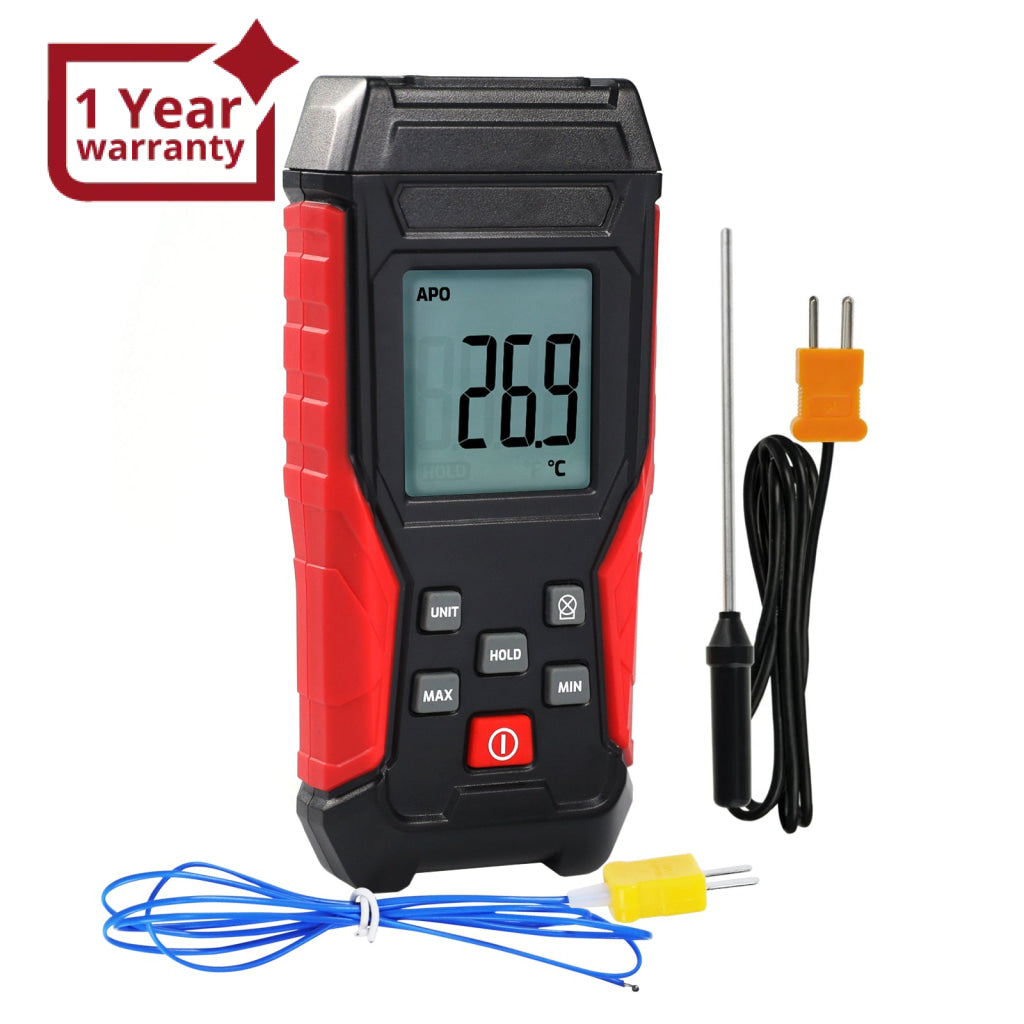 THE-418_1P Digital K-Type Thermocouple Thermometer with Wired and ...