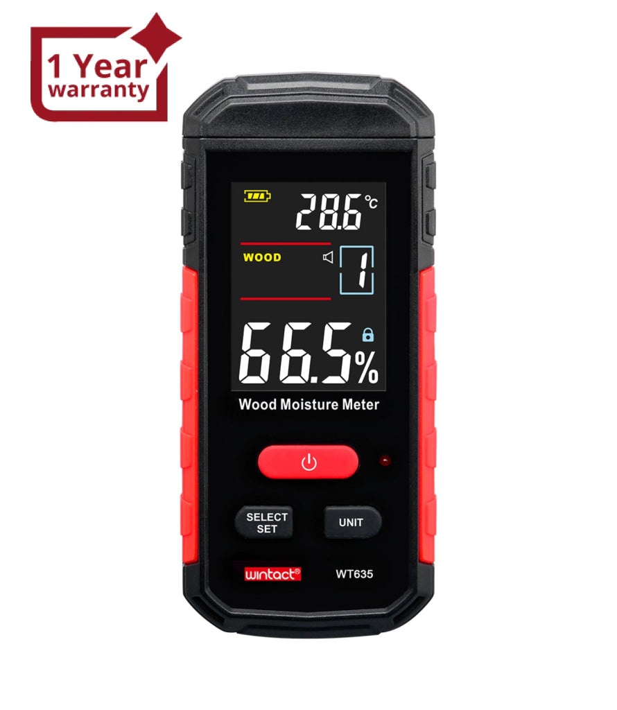 Digital Wood Moisture Meter Detector with LCD Backlight Display for Bu ...