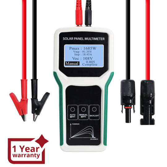 T206 Solar Power Meter BTU/(ft2*h) W/m2 Radiation Energy Cell Tester ...