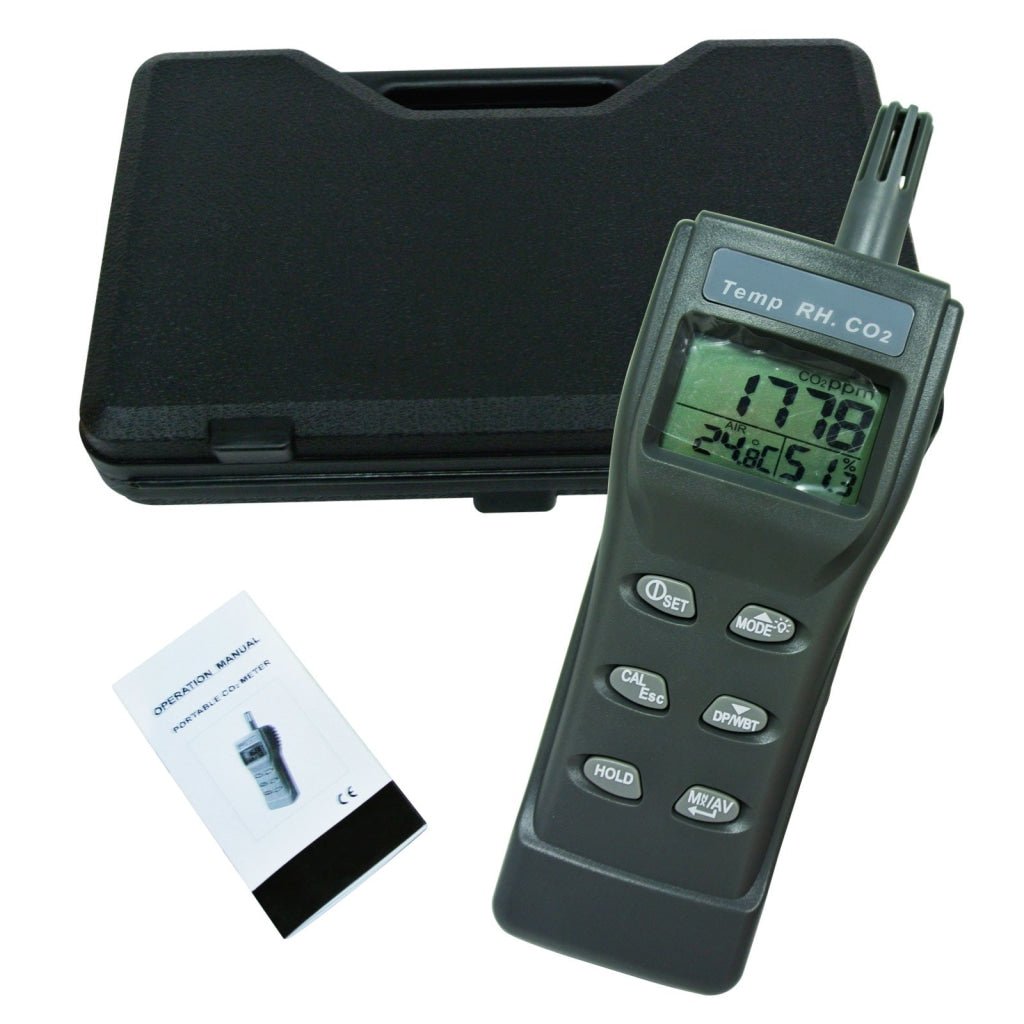 77535 CO2 0-9999ppm Temperature DP WB RH Humidity IAQ Air Quality Meter ...