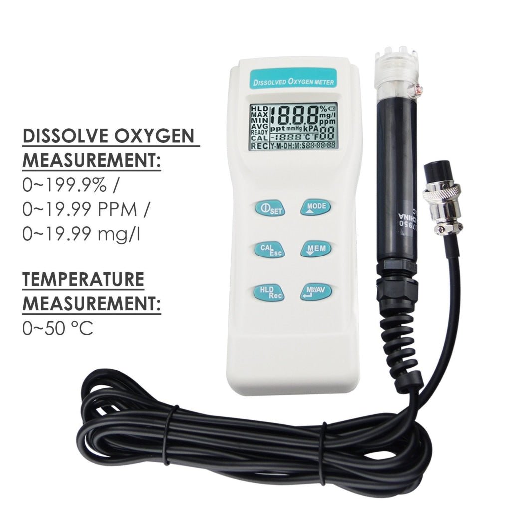 8403 Professional Digital Large LCD Dissolved Oxygen DO Meter Tester ...