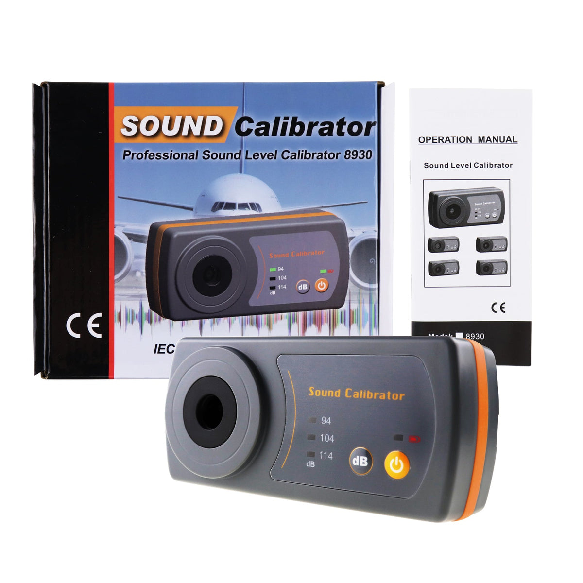 8930B Compact Sound Level Calibrator 114dB / 94dB / 104dB Calibration ...