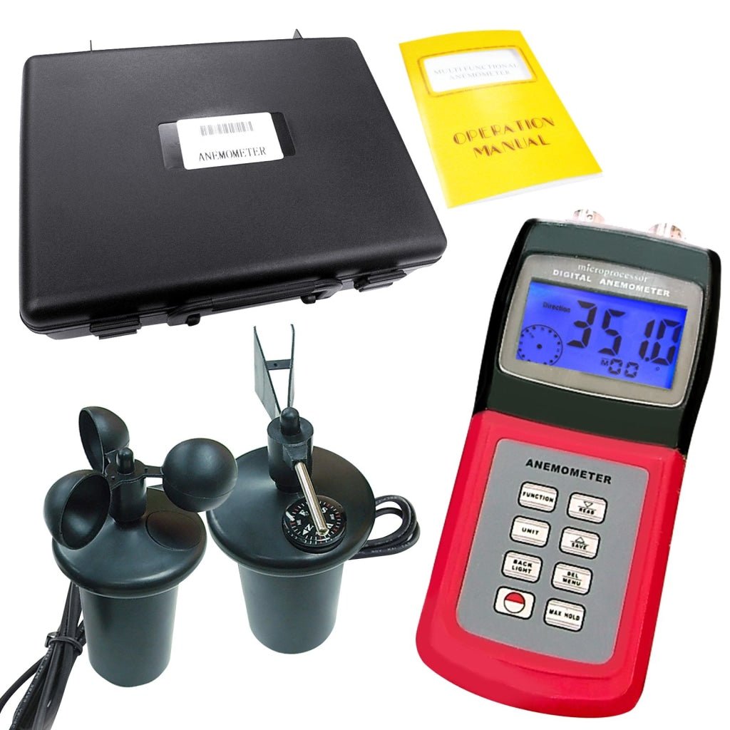AM-4836C Digital Multi-function Thermo Anemometer with 3-Cup Type ...