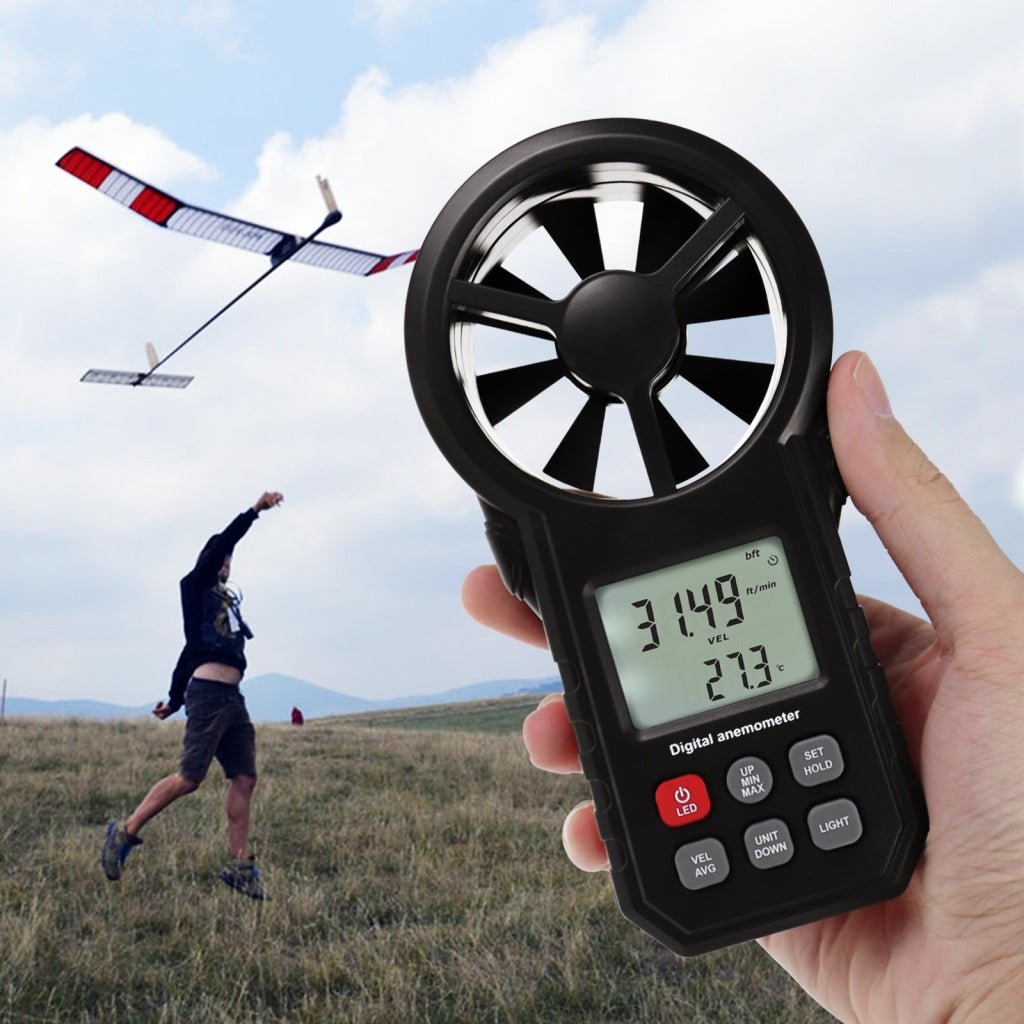 ANE-272 Digital Vane Anemometer Handheld Wind Speed Temperature Meter ...