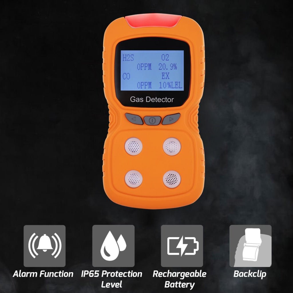 AQM-384 Portable Gas Detector CO H₂S O₂ EX (LEL) 4 Gas Detection Gas ...