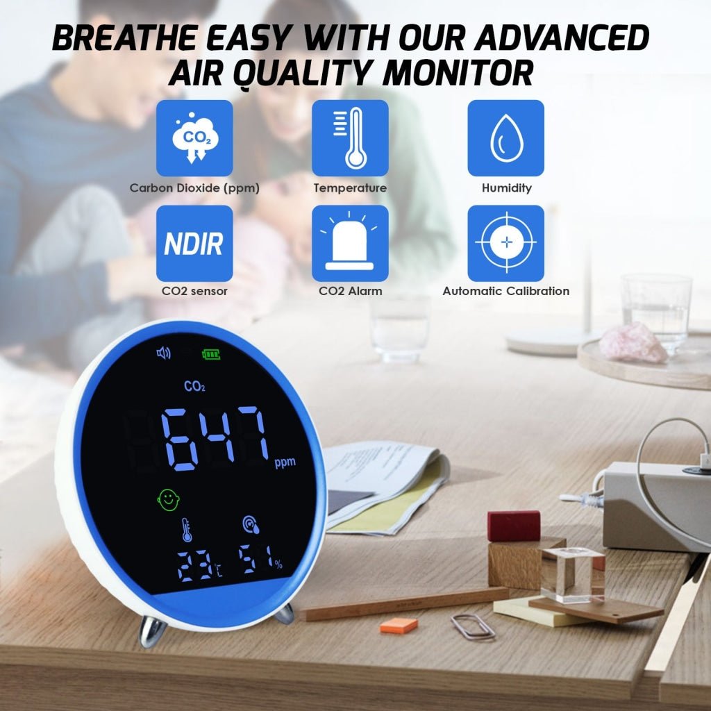 AQM-399 Carbon Dioxide CO2 Monitor Indoor Air Quality Meter Temperature ...