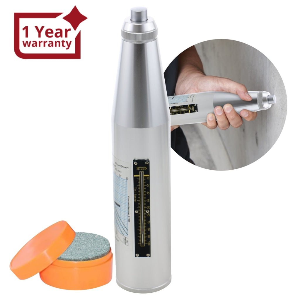 HT-225 Portable Concrete Rebound Hammer Resiliometer Test Meter Tool 10 ...
