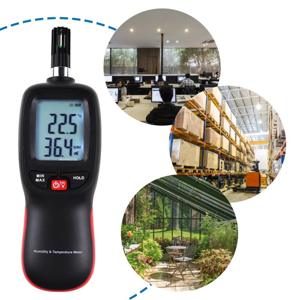 HTM-278 Digital Humidity Temperature Meter Psychrometer Thermo ...