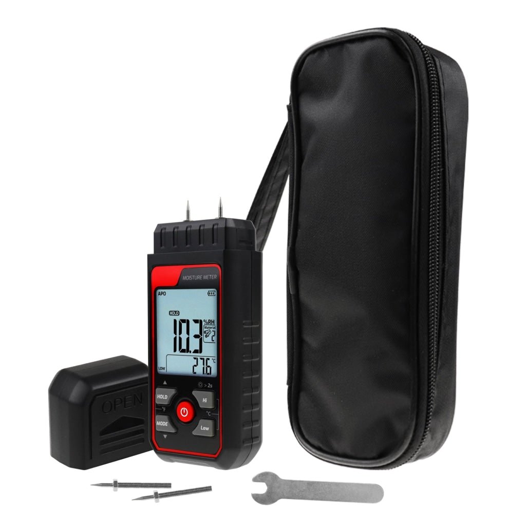 HTM-344 Pin Type Handheld Moisture Meter Humidity Tester Detector ...