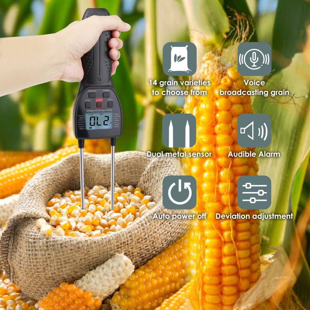 HTM-350A Digital Grain Moisture Tester Moisture Meter Water Content ...