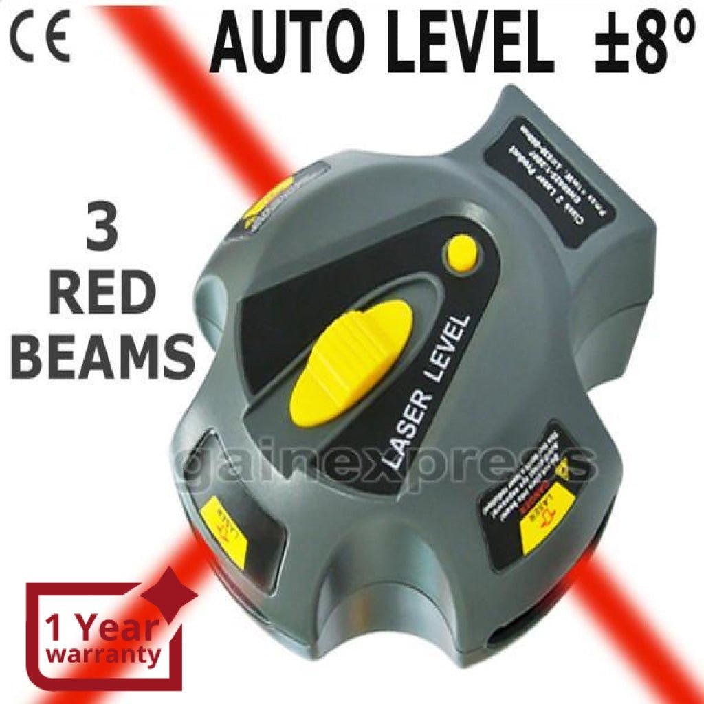 K01CK-0048G Auto Self Leveling Laser Level Marker 3 Beam Line Plumb ...