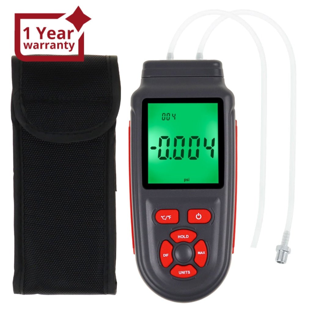 MAN-346 Handheld Manometer Dual Differential Digital Gas Pressure ...