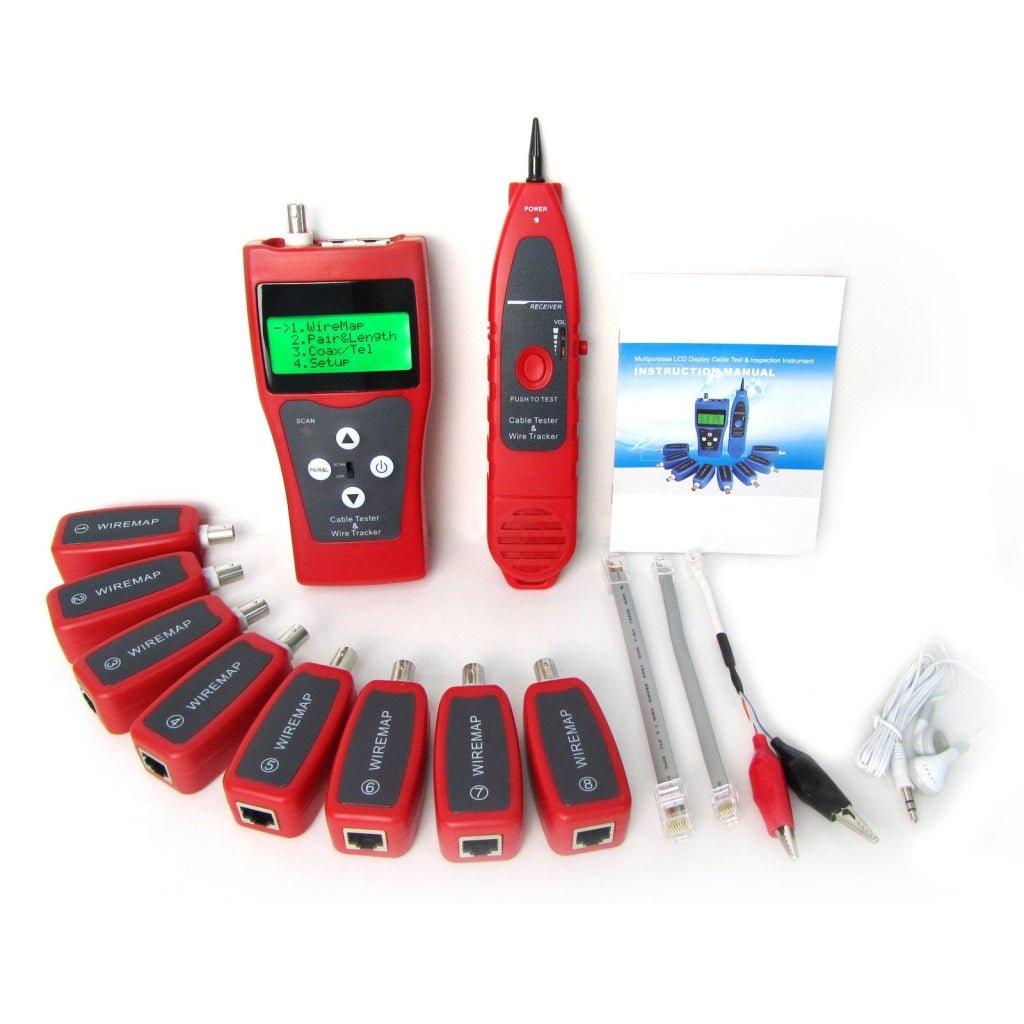 N03NF-388 Multipurpose Network LAN Cable Tester w/ 8 far-end test jacks ...