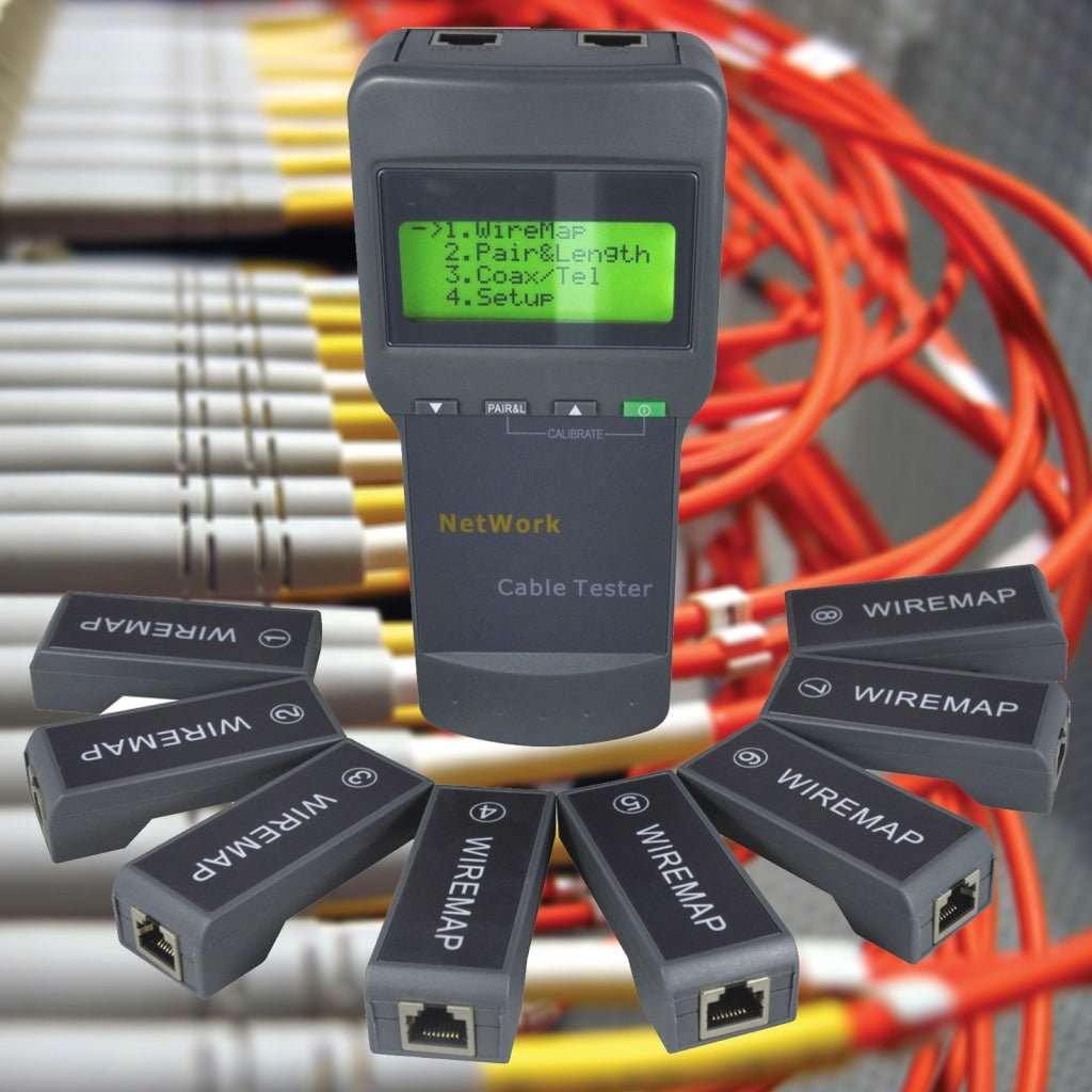 N03NF8108-M Network LAN Coaxial Wire Length Tester w/ 8 Remote ...