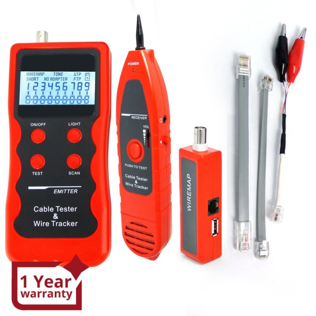 N03NF-838 Network Cable Tester RJ45 RJ11 BNC 1394 Line Phone Wire ...