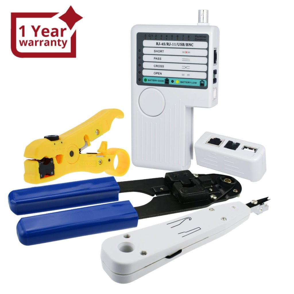 NF-1202 Combo Set Network Cable Tester Tool Kit - Crimping Crimper Tool ...