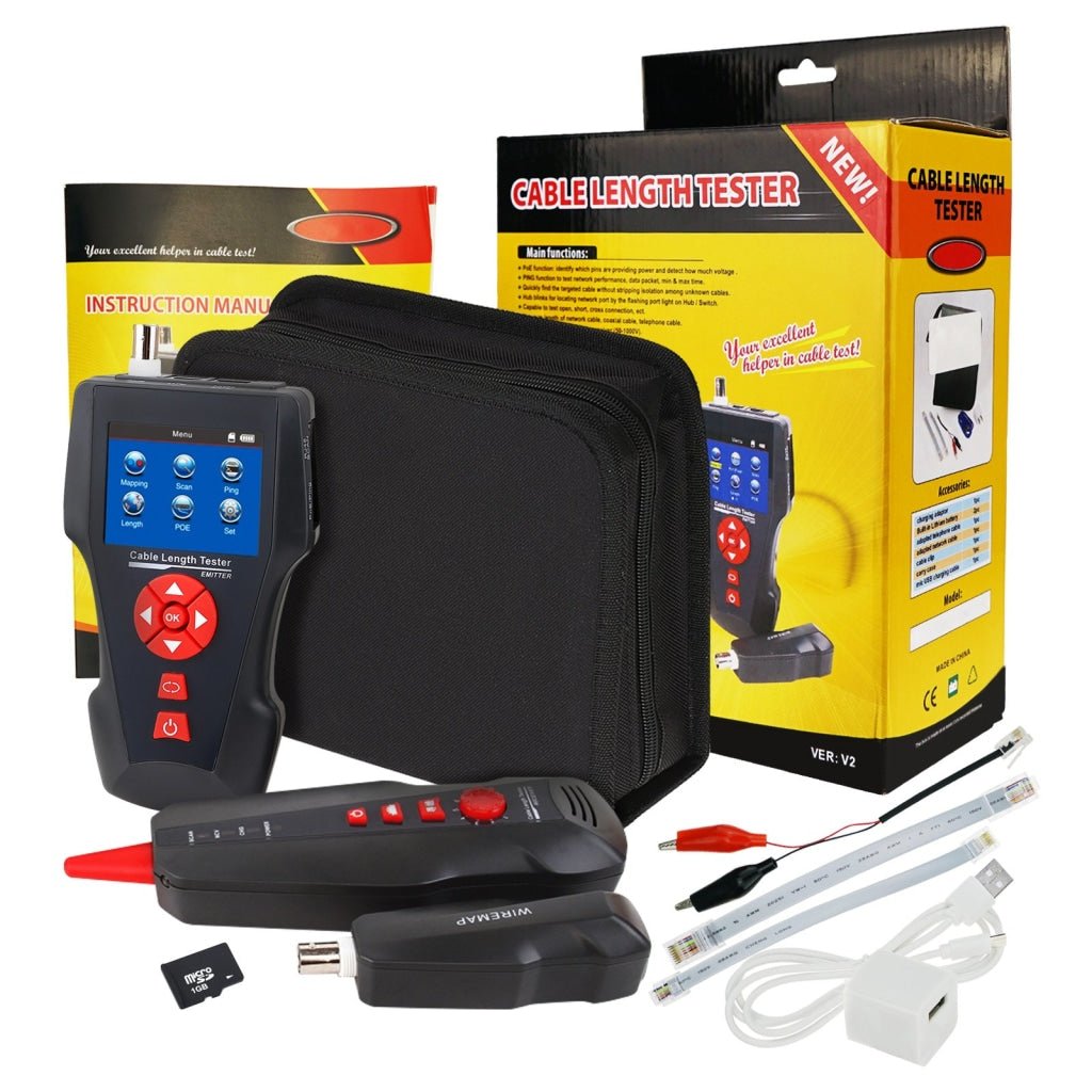 NF-8601 Digital Cable Length Tester RJ45 RJ11 BNC Coax Network, with ...