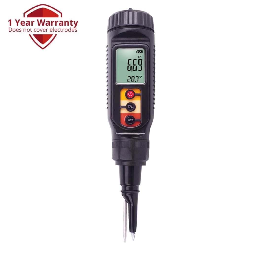 PH-08 Digital Food PH Soil Meter w/ Temperature Measure Acidity Tester ...