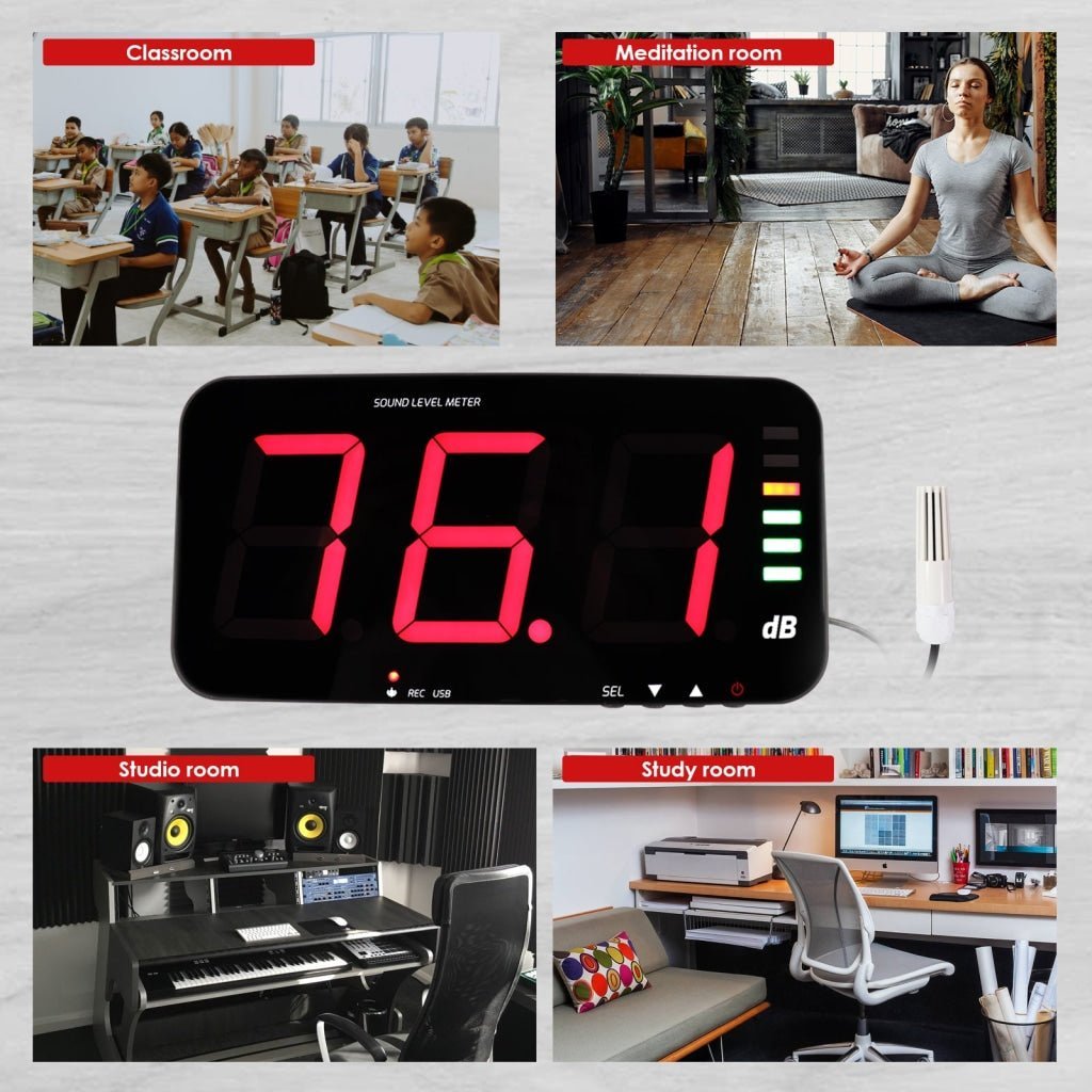 SLM-389 Wall Hanging Sound Level Meter 13" HD Screen Decibel Meter with ...
