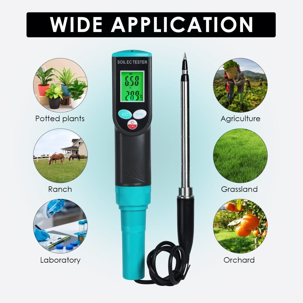 SQM-416 Waterproof Soil EC and Temperature Meter Digital Tester with ...