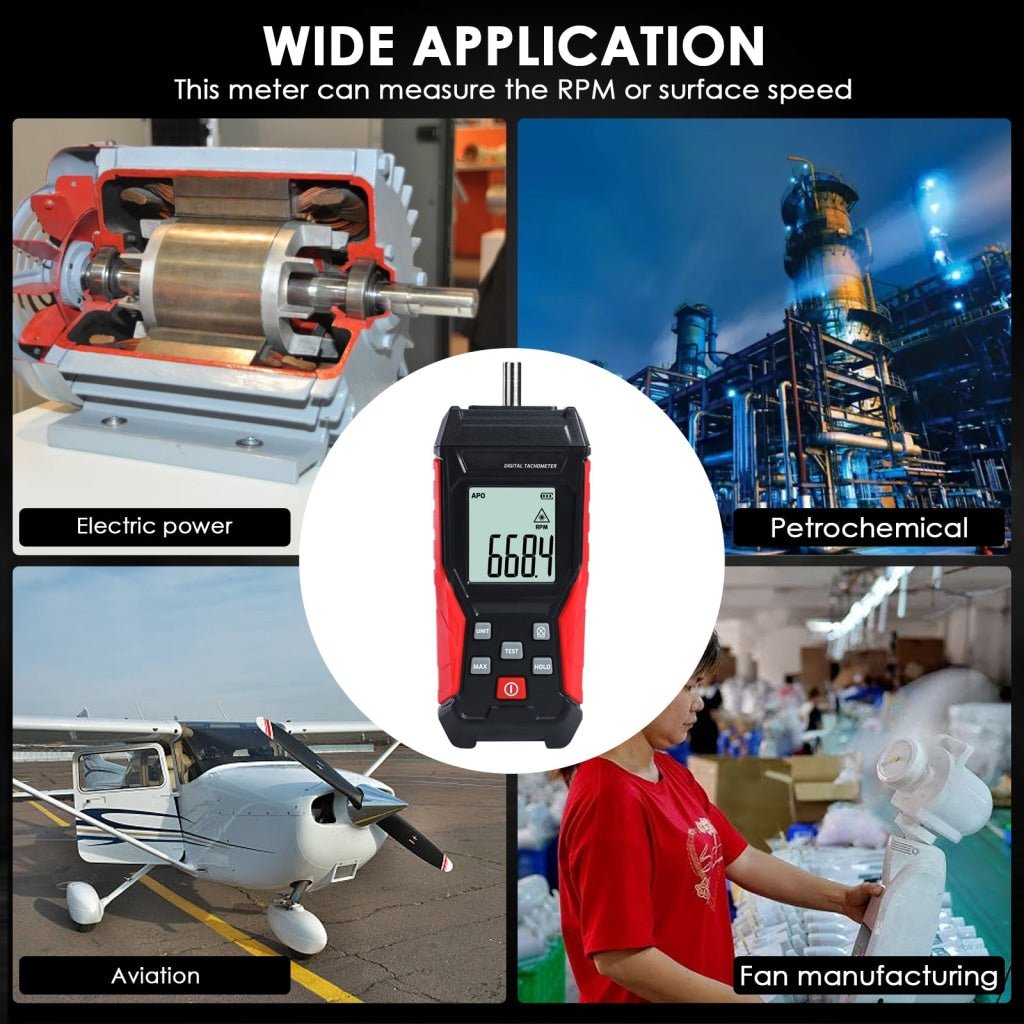 TAC-401 Portable 2-in-1 Tachometer Noncontact Laser Photo Sensor ...