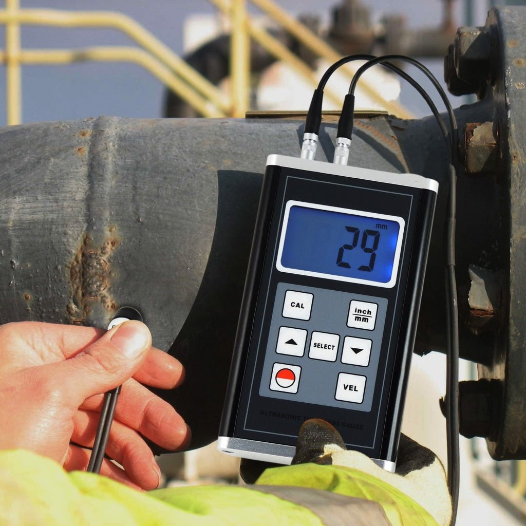 TM-8818 Ultrasonic Thickness Gauge Meter Aluminum Steel Cast Iron Pipes ...