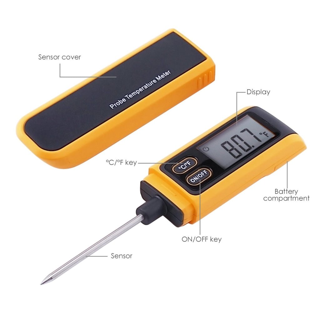 Digital Meat Thermometers 12V Digital Thermometer Gauge With Probe ...