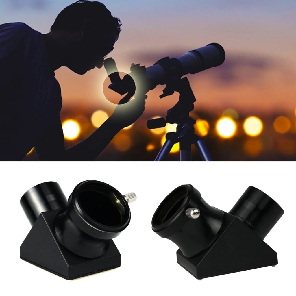 WKD90 1.25" 90-Degree Diagonal Adapter Erect Image Zenith Mirror Prism ...