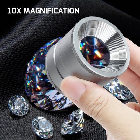 GM20 20X Magnification 21mm l Lens Jeweler Loupe Magnifier + 6 LED ...